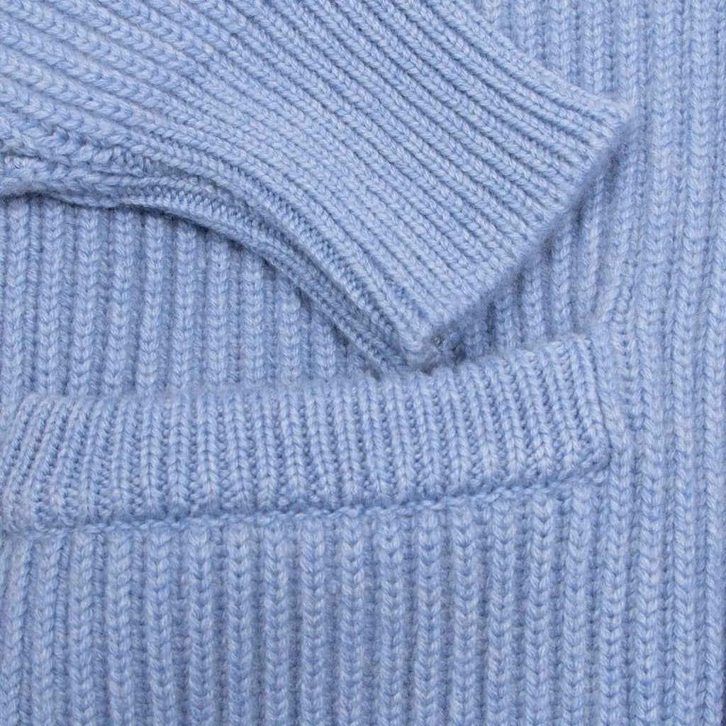 Robert Old - Suez Blue Colonial 8ply Cashmere Shawl Cardigan – Robert ...