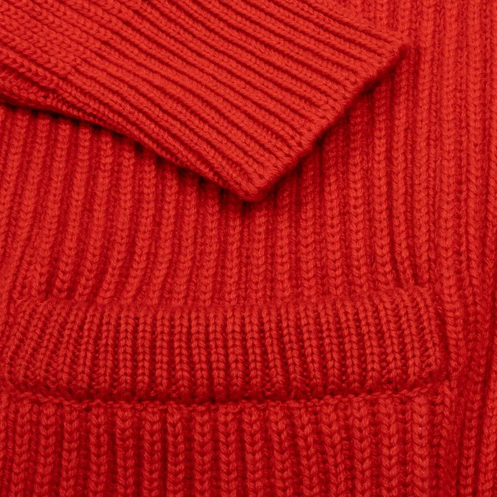 Robert Old - Chilli Red Colonial 8ply Cashmere Shawl Cardigan – Robert ...
