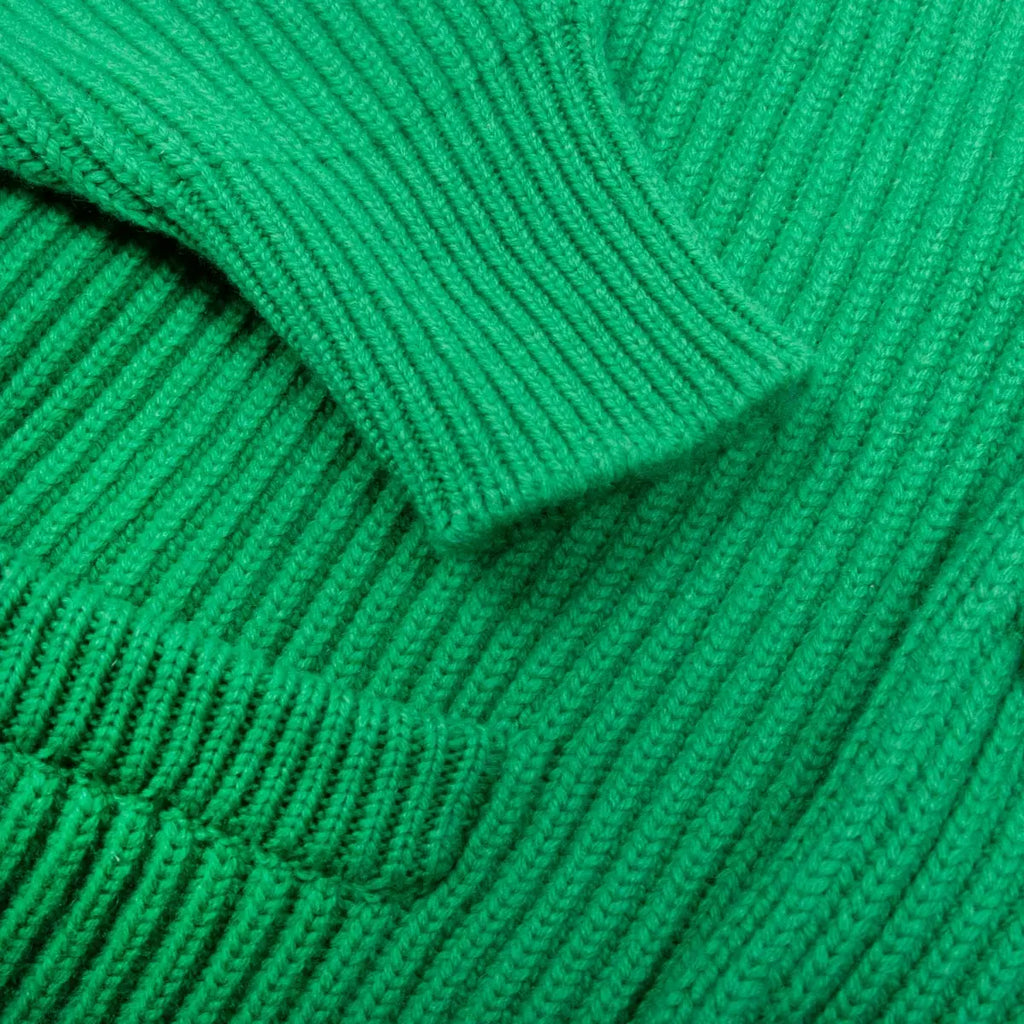 Robert Old - Grasshopper Green Colonial 8ply Cashmere Shawl Cardigan ...