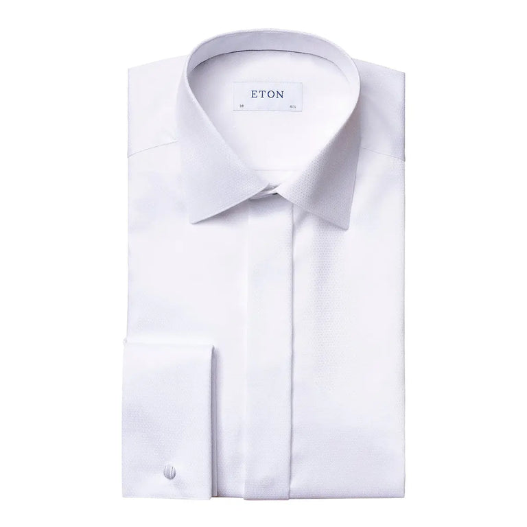 Eton White Dobby Contemporary Fit Evening Shirt | Robert Old – Robert ...